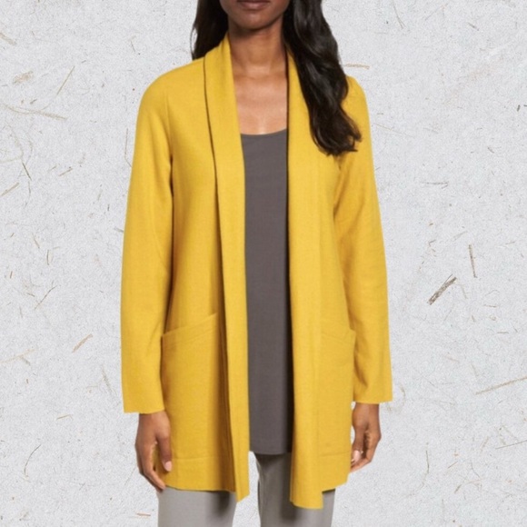 Eileen Fisher | Jackets & Coats | Eileen Fisher Boiled Wool Jersey Long ...